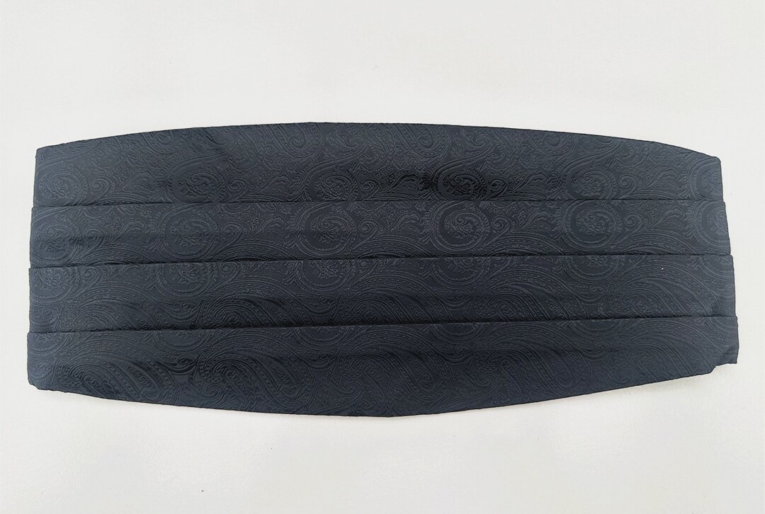 Black Paisley Cummerbunds - Etsy