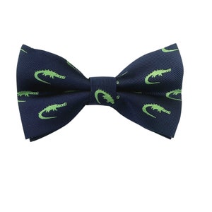 Navy Blue Crocodile Skinny Tie Mans Novelty Necktie Animal Print ...