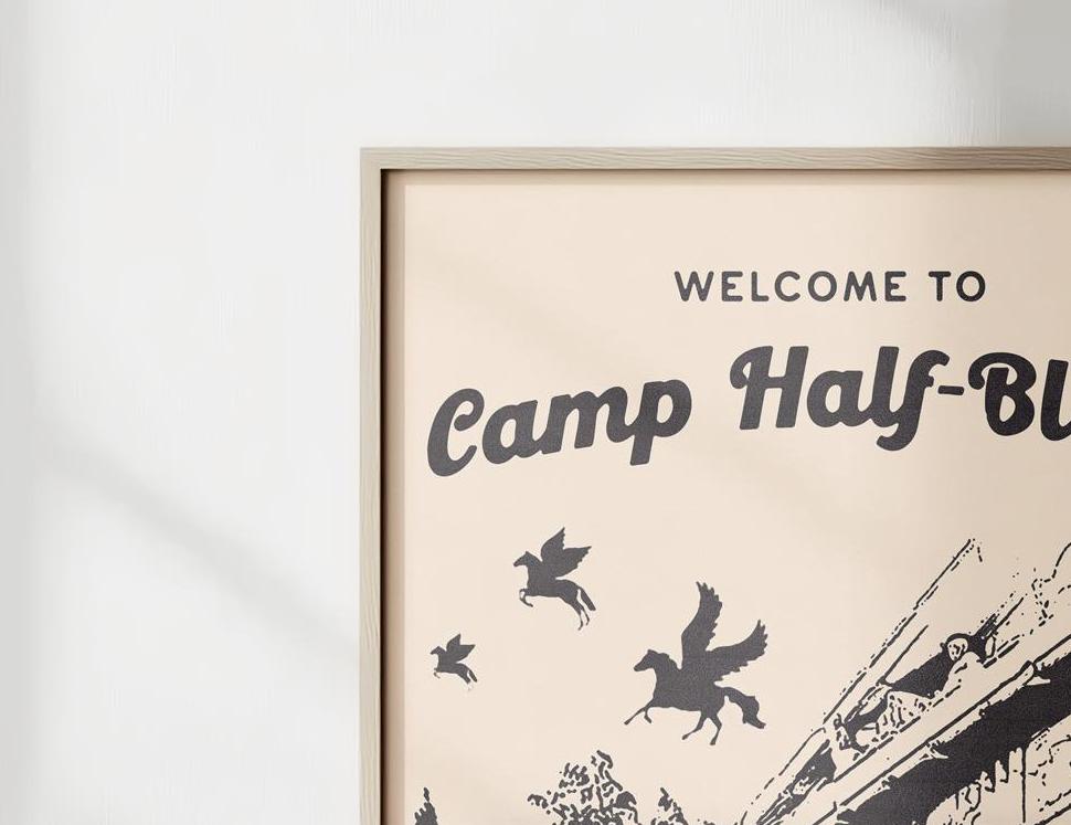 Welcome to Camp Half Blood Percy Jackson Poster Minimal - Etsy