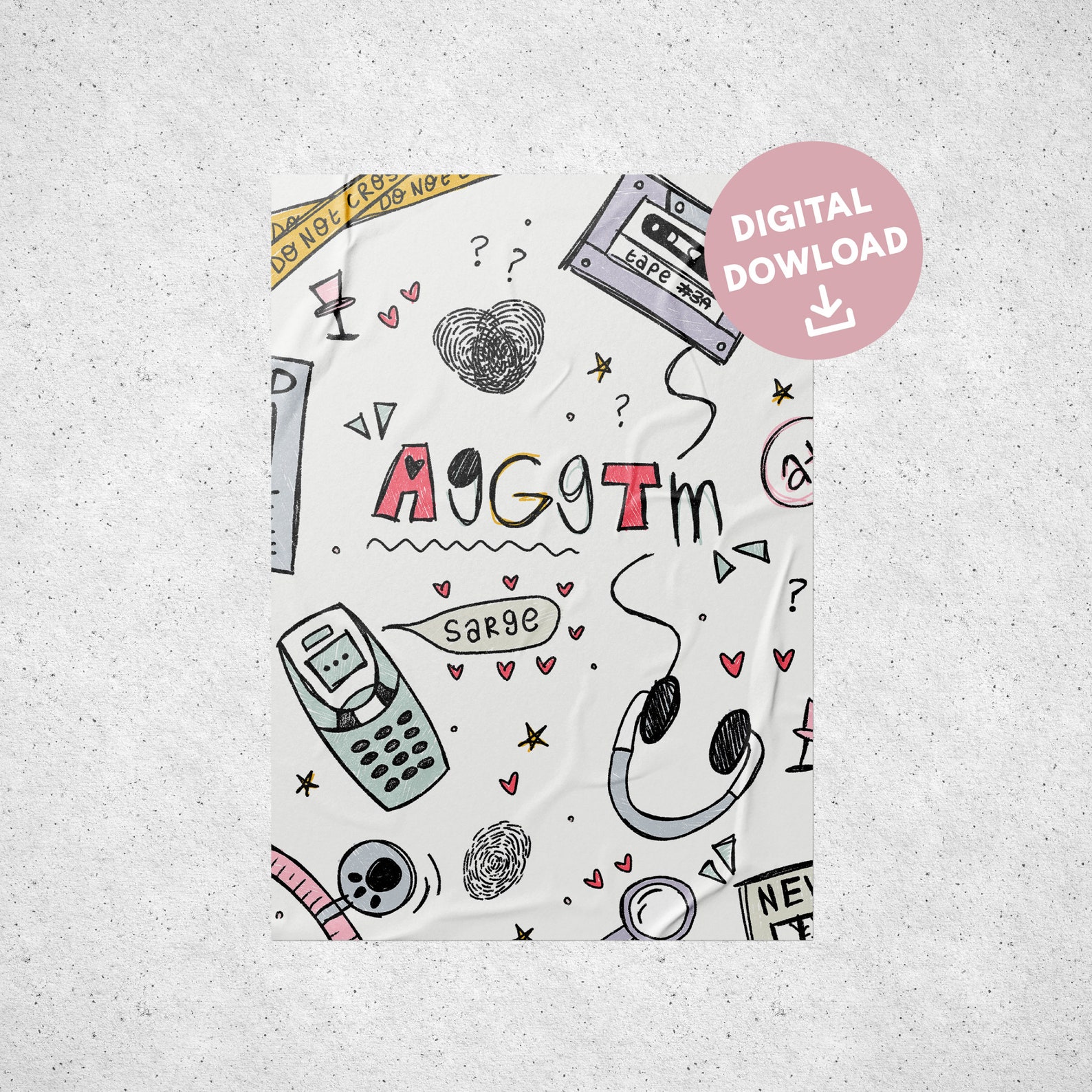 AGGGTM Minimal Aesthetic Poster Digital Download - Etsy
