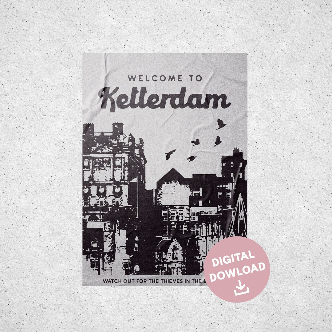 Welcome to Ketterdam Six of Crows Poster Minimal - Etsy