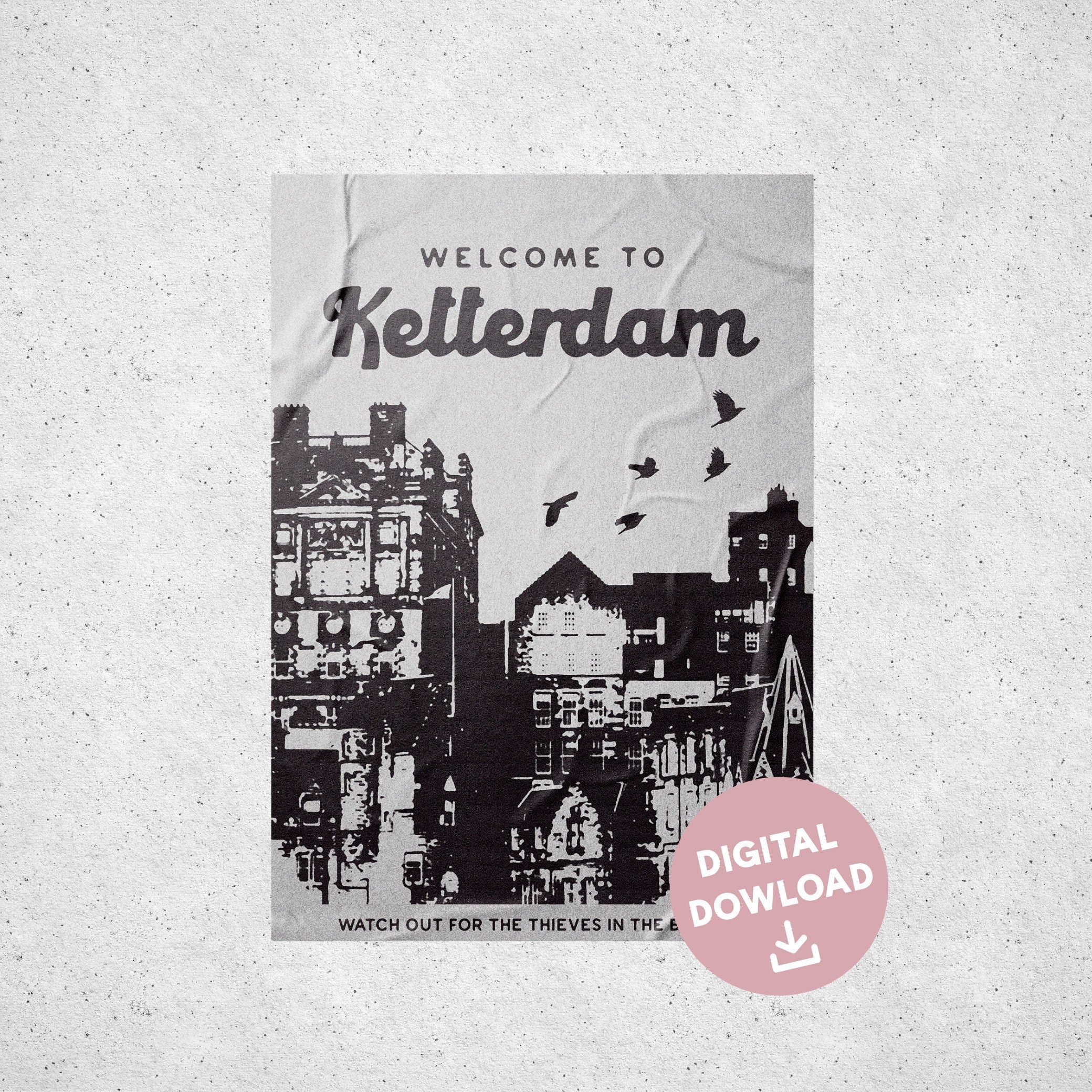 Welcome to Ketterdam Six of Crows Poster Minimal | Etsy