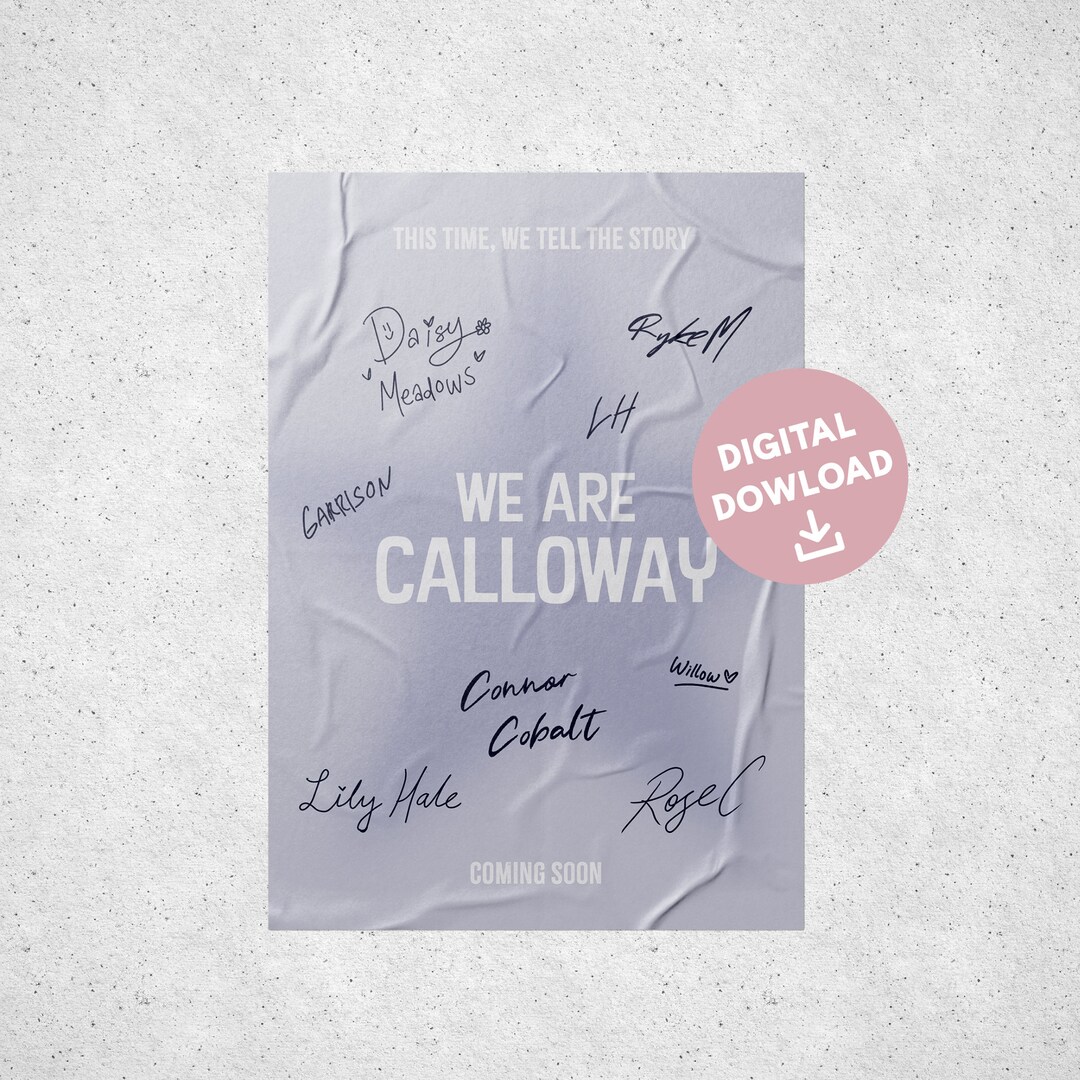 The Core Eight, We Are Calloway: Addicted to You Series Poster Minimal ...