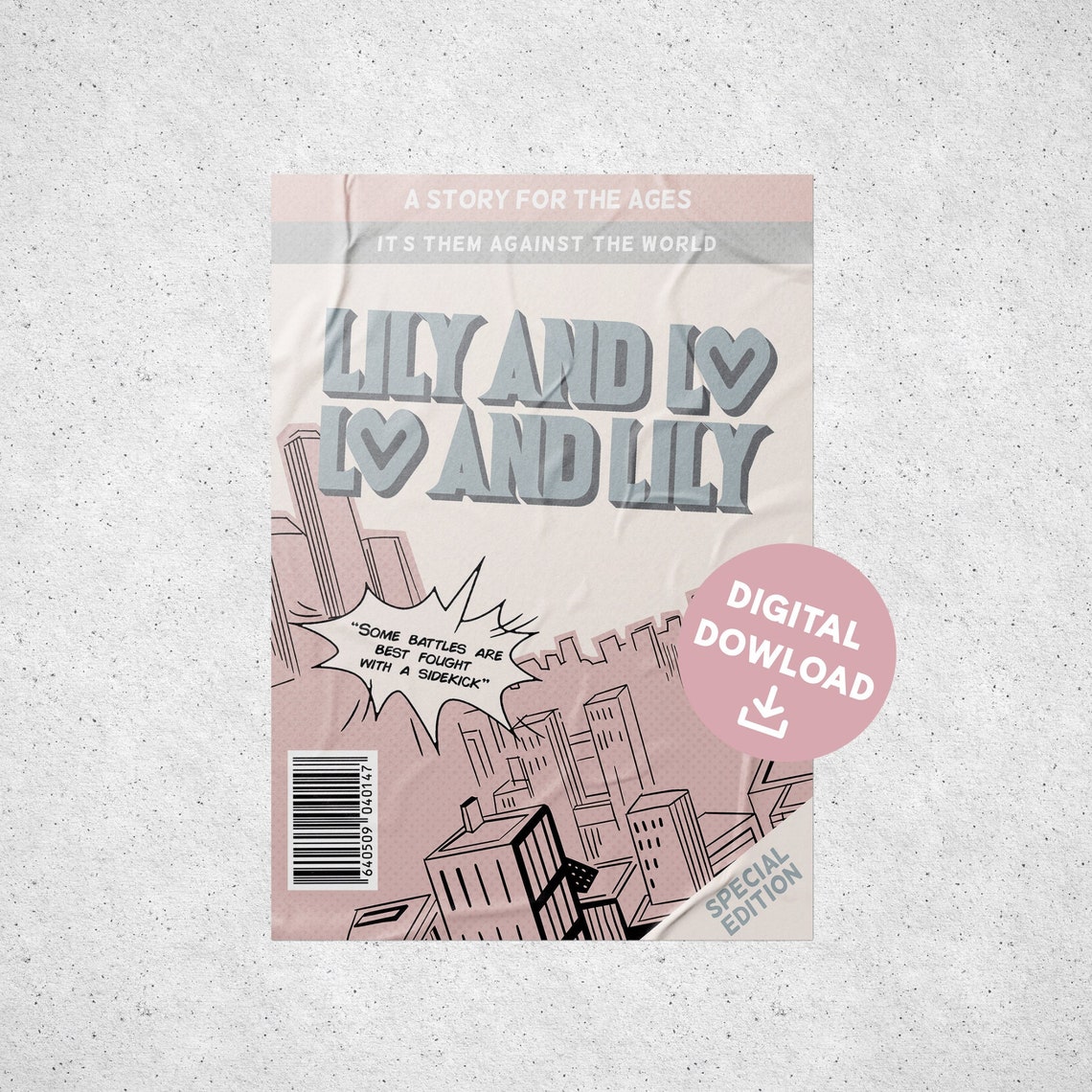 Lily and Lo Comic Book Cover: Addicted to You Series Poster | Etsy