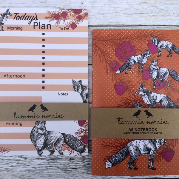 Fox Notebook - Etsy