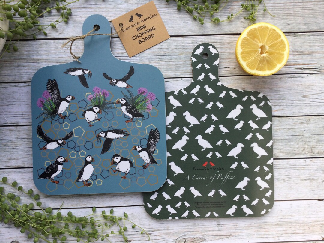 Puffin Chopping Board, Small Puffin Cheese Board, Puffin Gift, Puffin ...