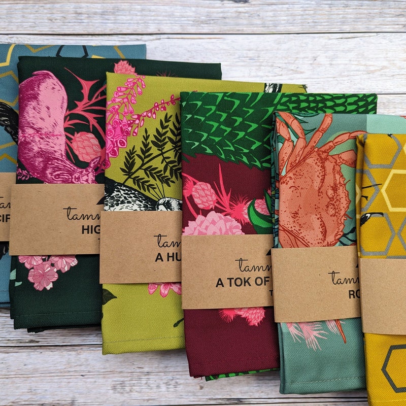 Hand Printed Tea Towels - Etsy