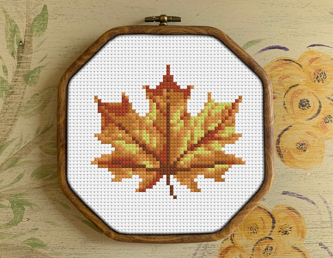 Fall Leaf Cross Stitch Pattern | PDF Download - Etsy