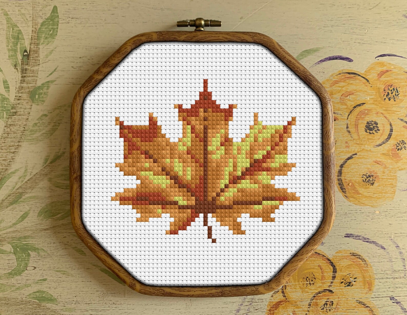 Fall Leaf Cross Stitch Pattern | PDF Download - Etsy