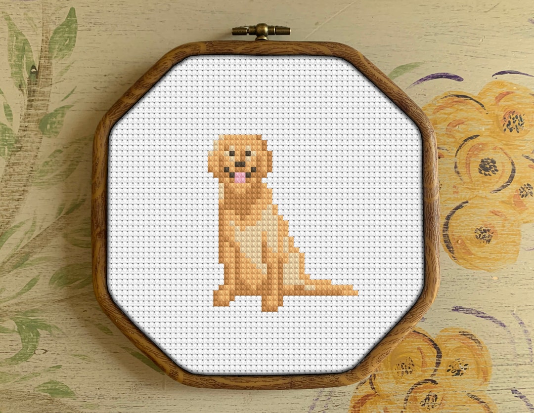 Golden Retriever Dog Cross Stitch Pattern | PDF Download - Etsy