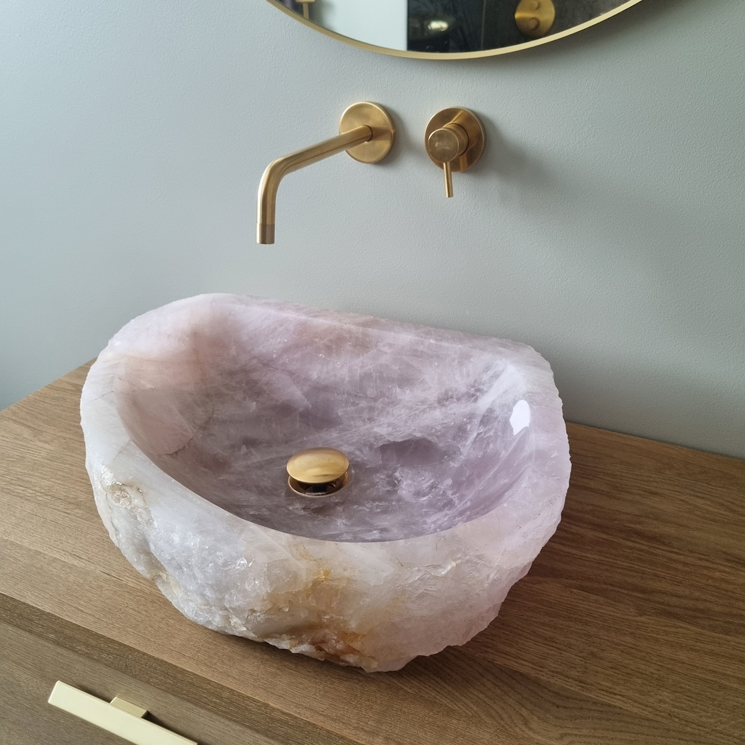 Rose Quartz Natural Sink - Etsy