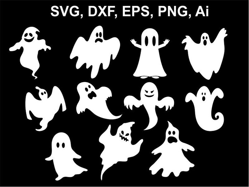 Ghost svg cut files ghost cricut files ghost silhouette | Etsy