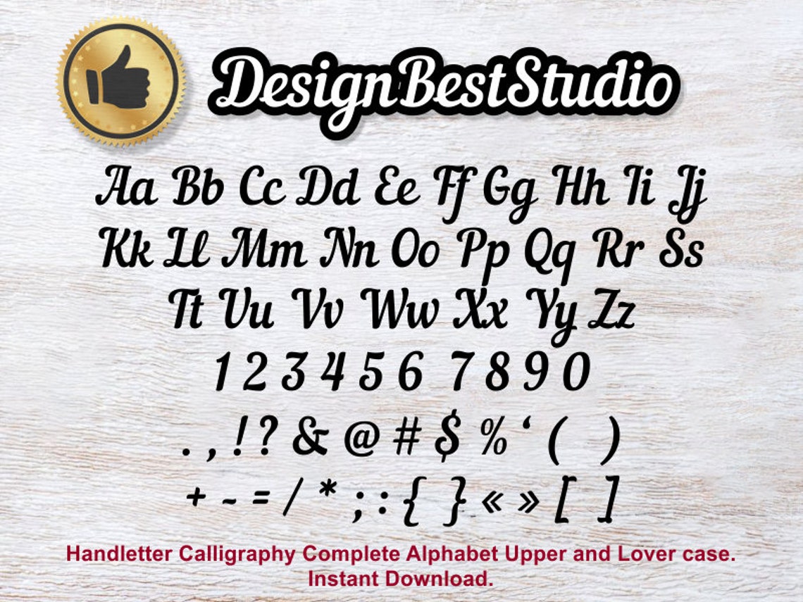Alphabet SVG Fonts Cutfile Calligraphy font svg Handwritten | Etsy