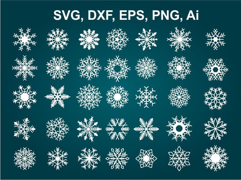 Flocon de neige svg cut files snowflake cricut files snowflake | Etsy