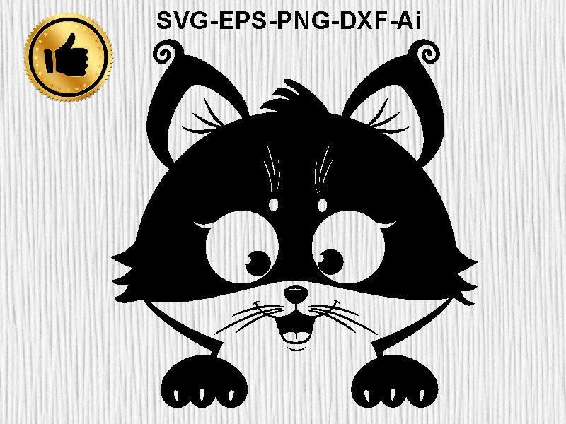 Art & Collectibles Drawing & Illustration Cat Font SVG Cricut Cat ...