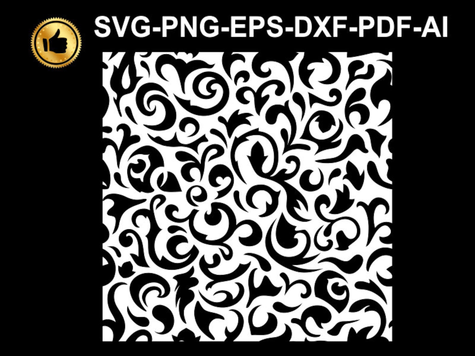 Seamless Floral pattern-3 Western pattern SVG floral digital | Etsy