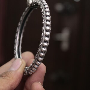 Adjustable Screw Silver Bangle Combo Set, Bangles Kada Set, Indian ...