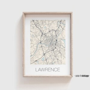 LAWRENCE MA City Map Poster, Lawrence Massachusetts Street Map Print ...