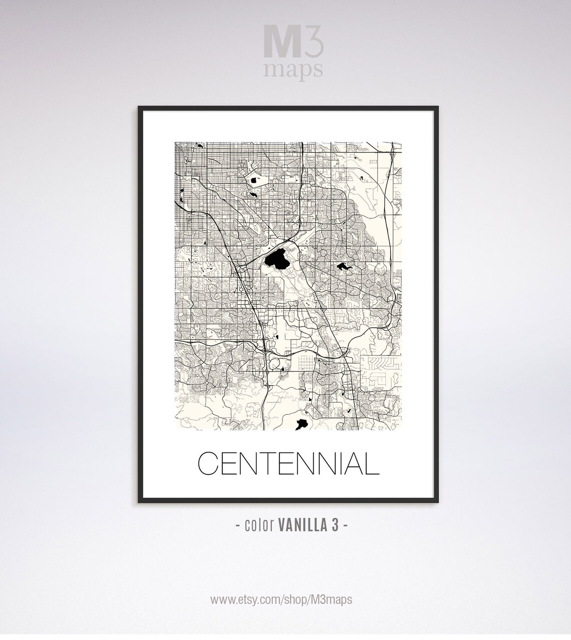 Centennial Colorado Centennial CO Map Centennial Map - Etsy