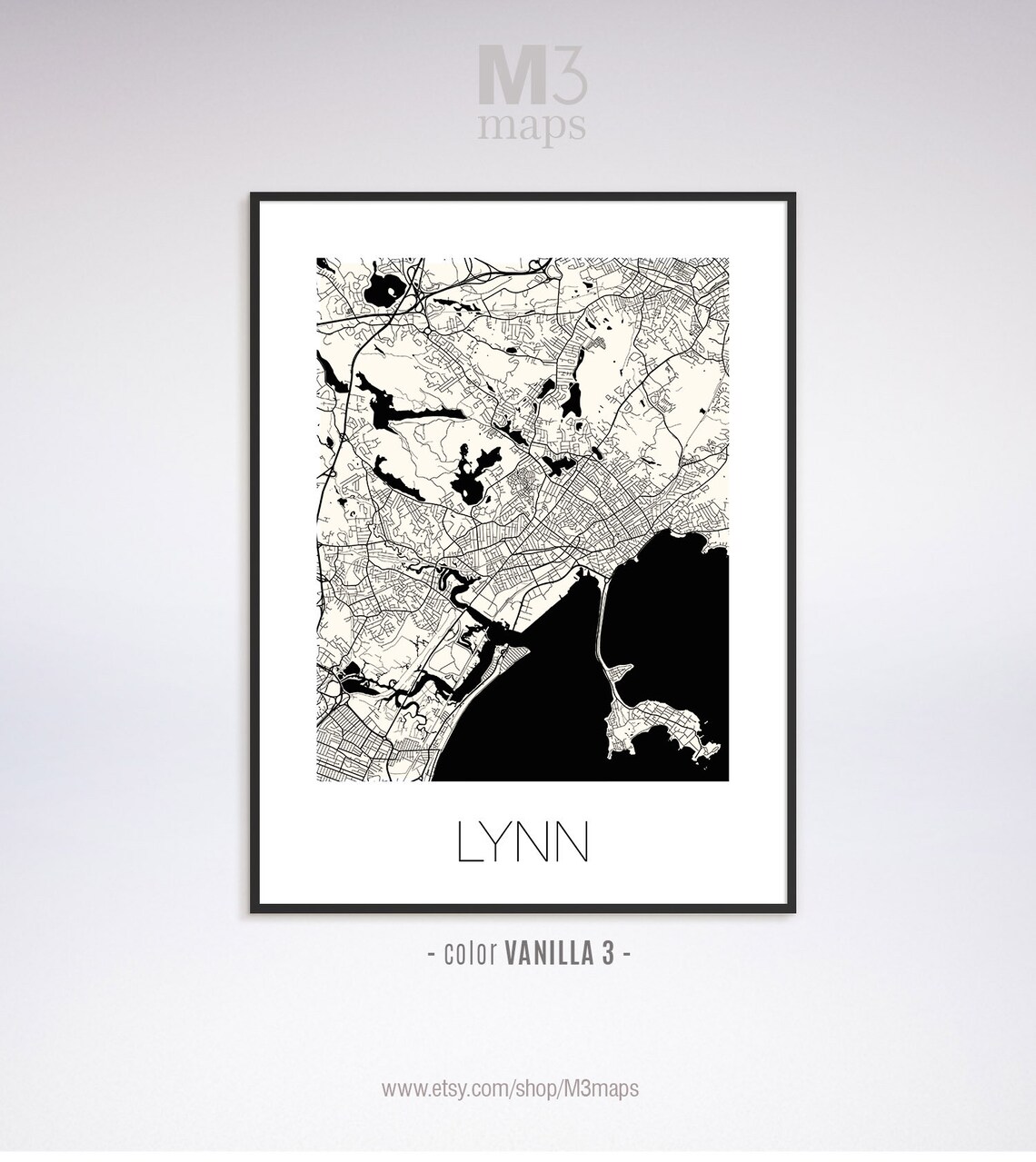 Lynn Massachusetts Lynn MA map Lynn map Lynn print Lynn | Etsy