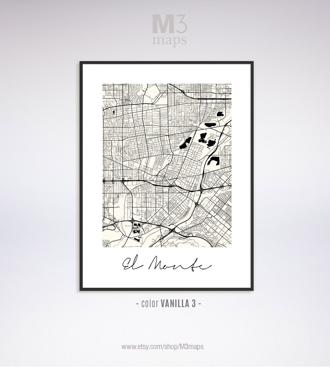 El Monte Minimalist El Monte Map El Monte Map Print El - Etsy