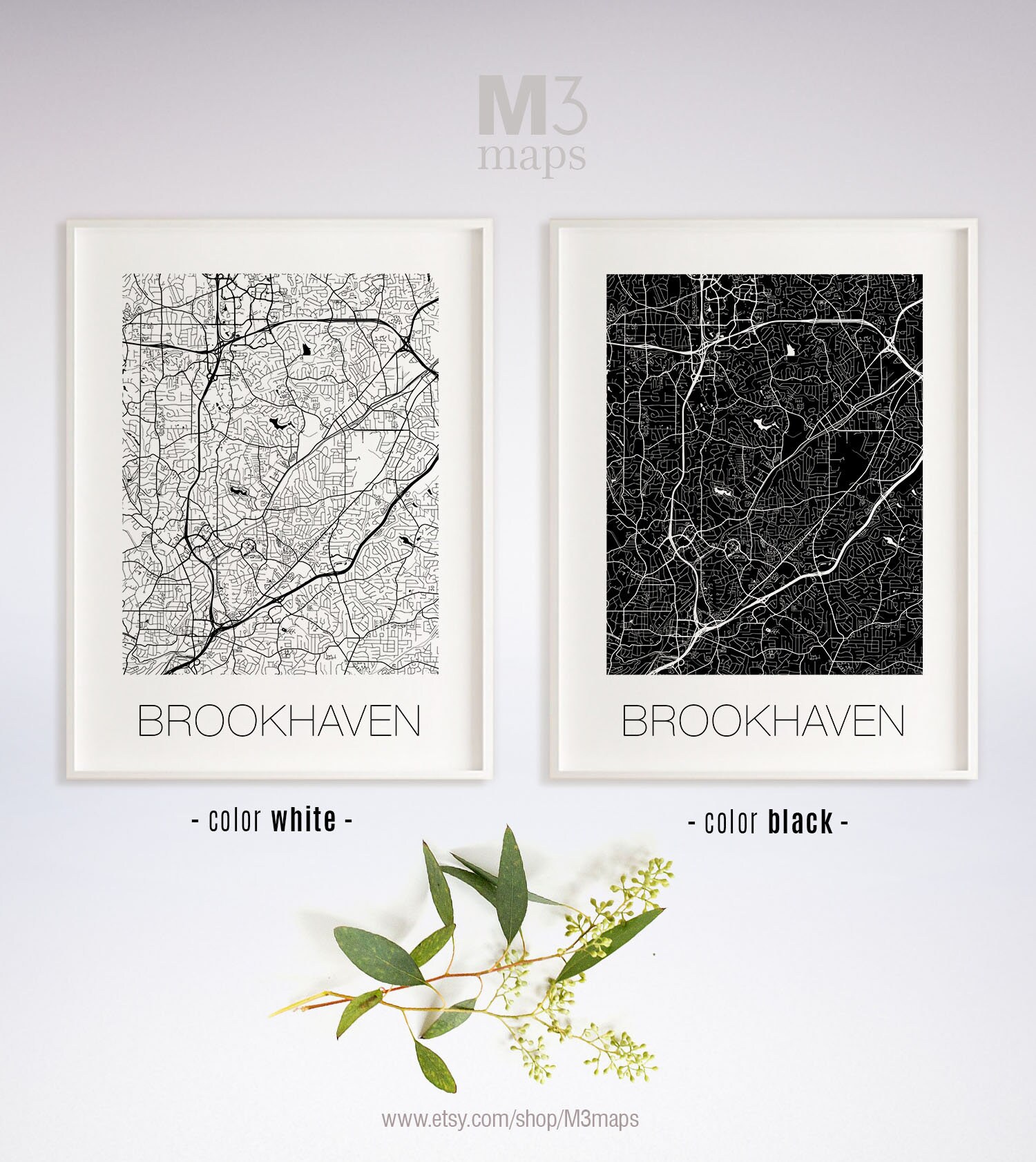 Brookhaven Georgia Brookhaven GA Map Brookhaven Map - Etsy