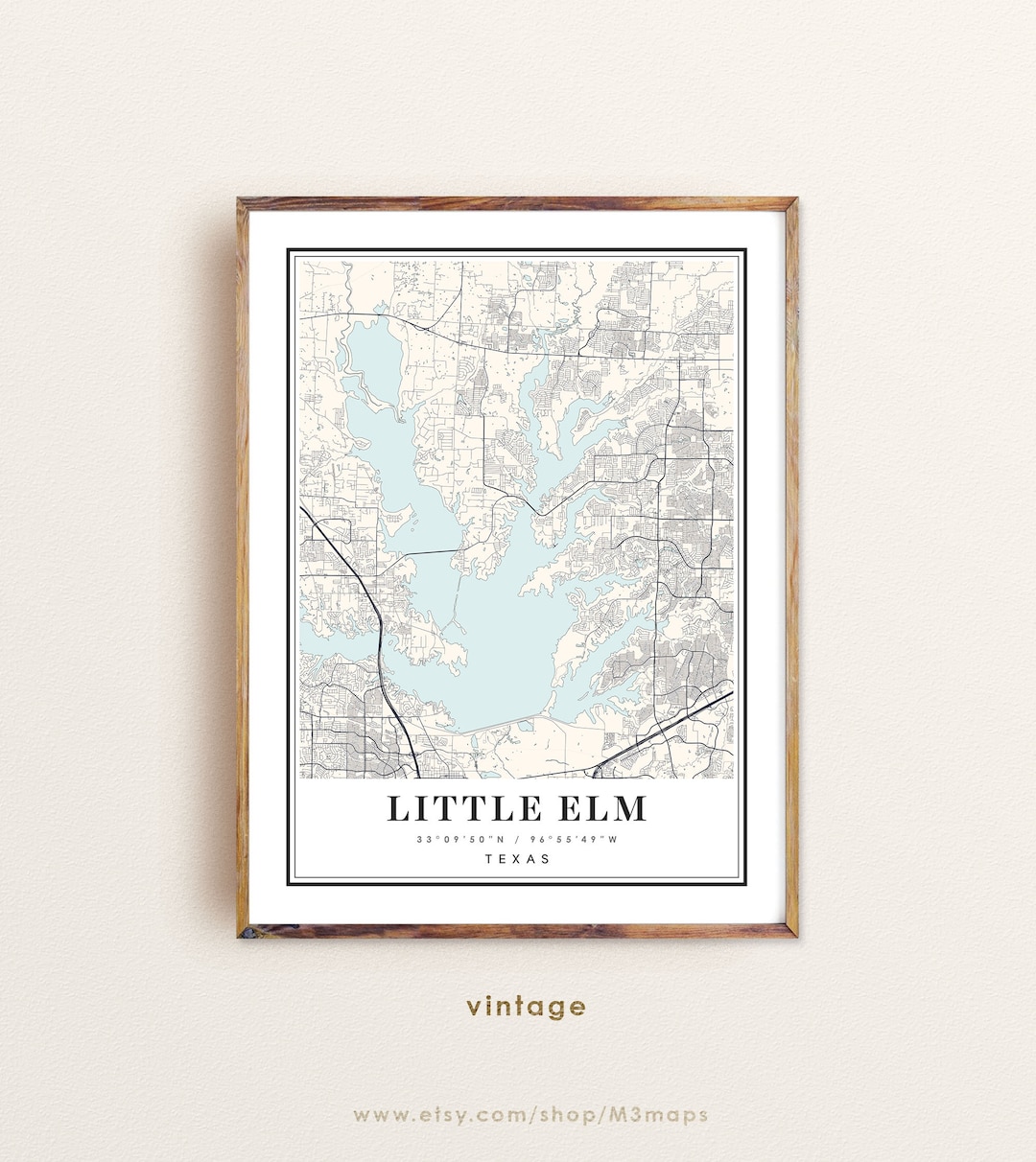 Little Elm Texas Map Little Elm TX Map Little Elm City Map - Etsy