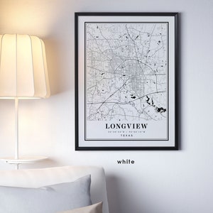 Longview Texas Map, Longview TX Map, Longview City Map, Longview Print ...