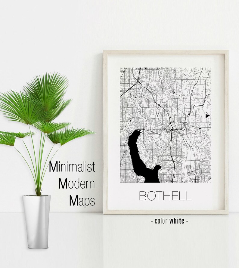Bothell Washington Bothell WA Map Bothell Map Bothell - Etsy