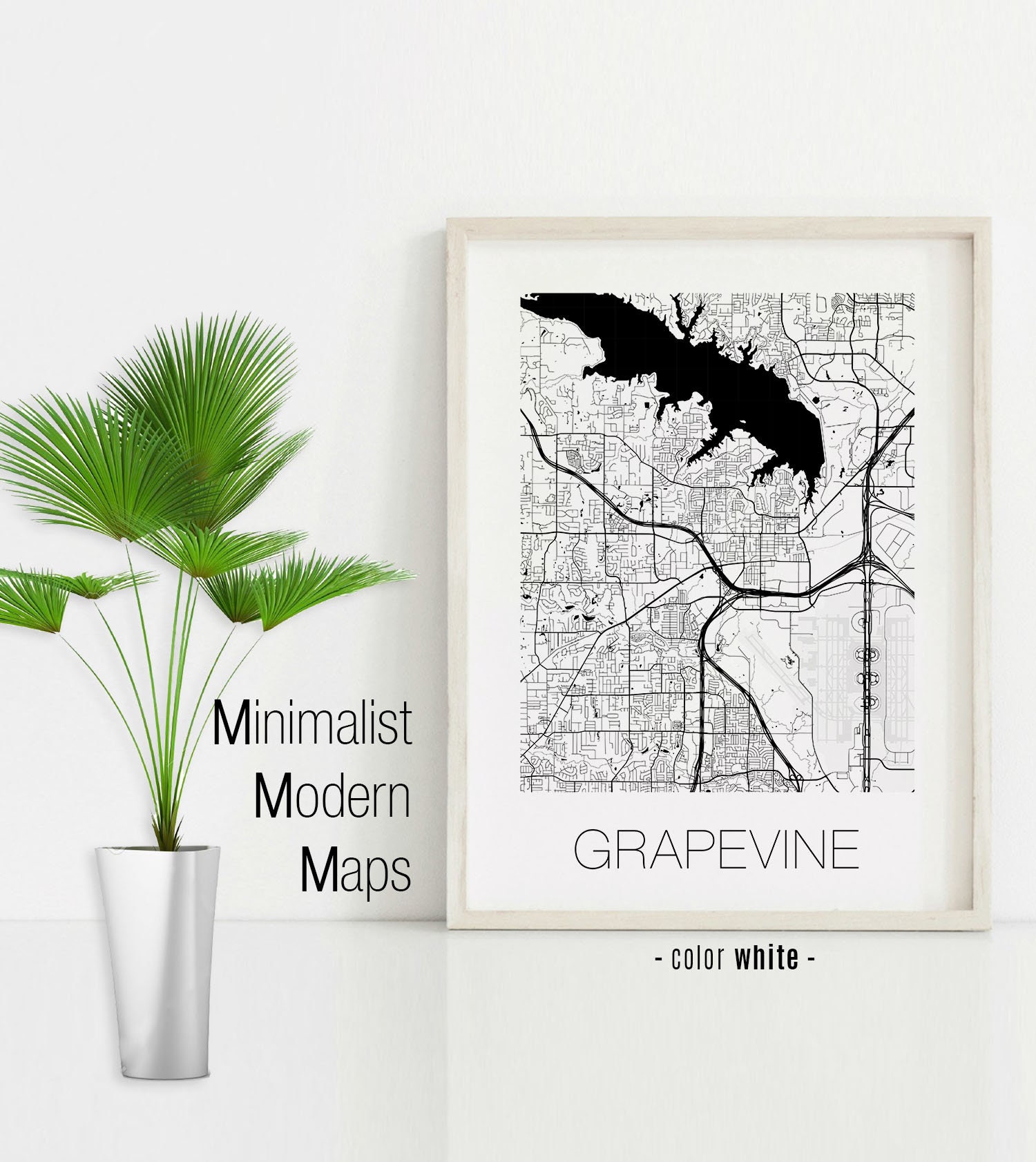 Grapevine Texas Grapevine TX Map Grapevine Map Grapevine - Etsy
