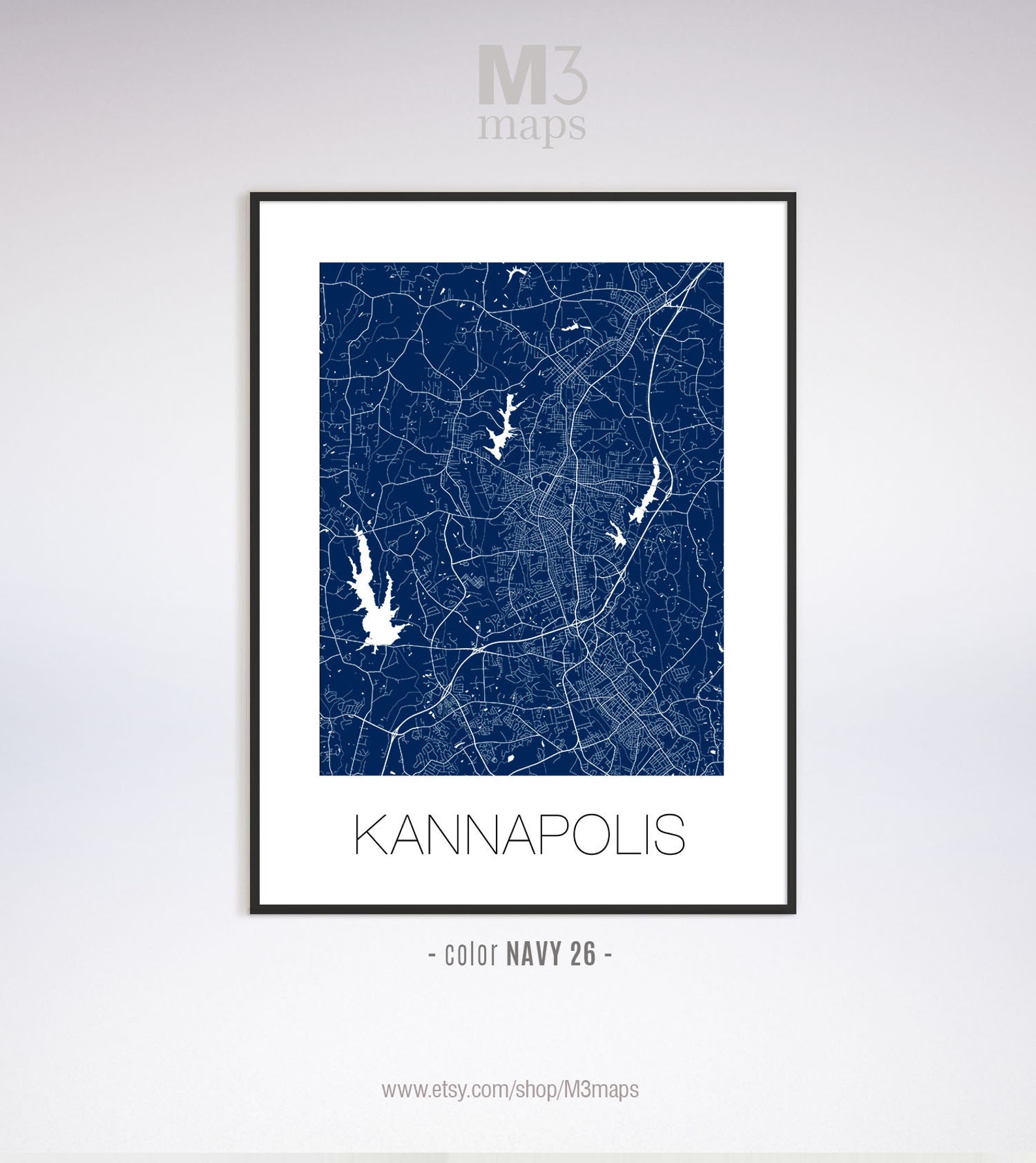 Kannapolis North Carolina Kannapolis NC Map Kannapolis Map - Etsy
