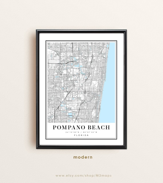 Mapa De Florida Pompano Pompano Beach Florida Map, Pompano Beach FL