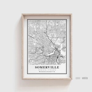 Somerville MA Map Print - Somerville Massachusetts City Poster ...