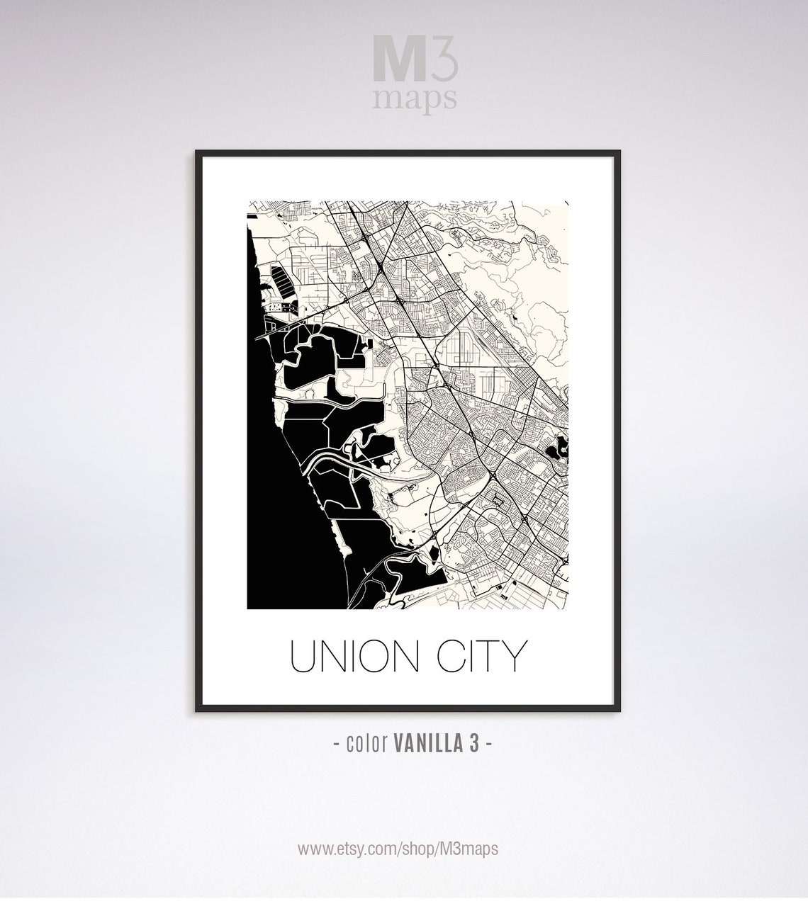 Union City California Union City CA Map Union City Map | Etsy