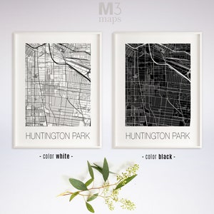 Huntington Park California Huntington Park CA Map Huntington - Etsy