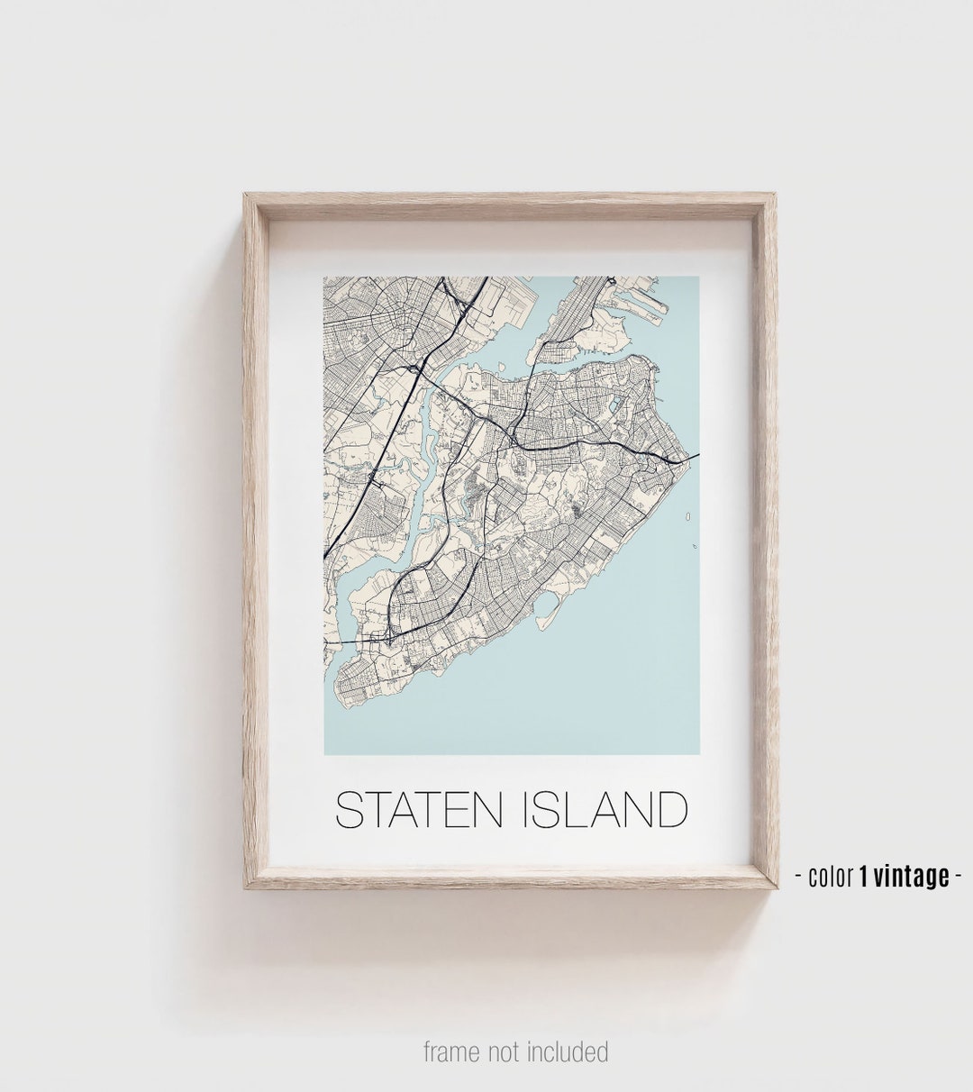 STATEN ISLAND NY City Map Poster, Staten Island New York Street Map ...