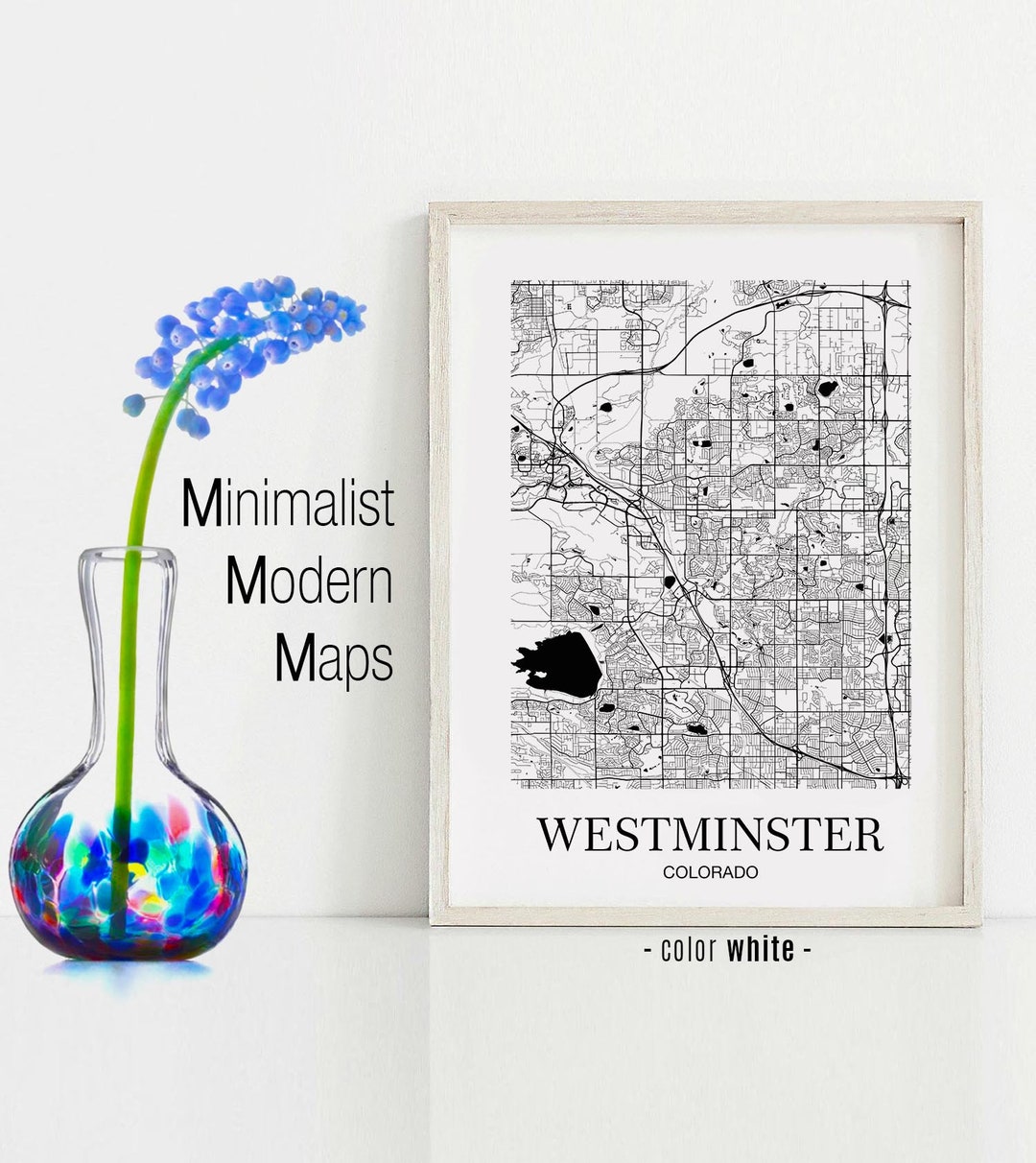 Westminster Westminster CO Map Westminster Modern Art Print - Etsy