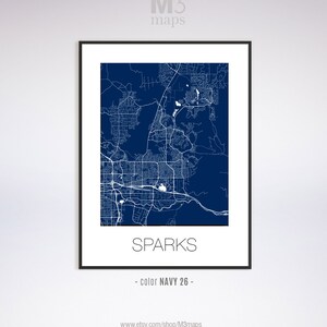 Sparks Nevada Sparks NV Map Sparks Map Sparks Print Sparks - Etsy