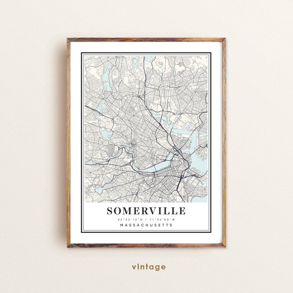 Somerville Map - Etsy