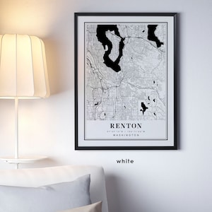 Renton Washington Map, Renton WA Map, Renton City Map, Renton Print ...