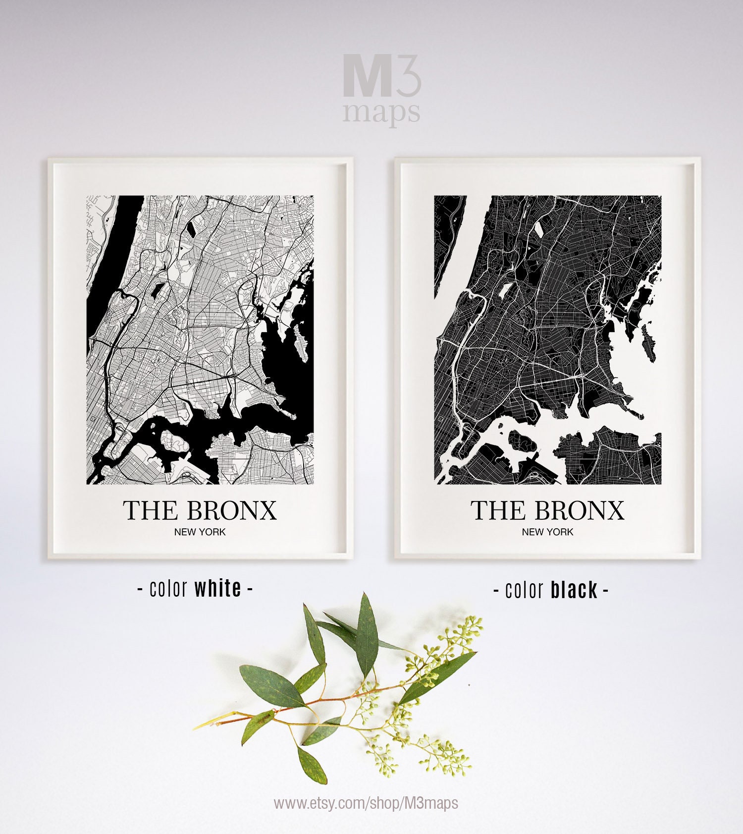 The Bronx the Bronx NY Map the Bronx Modern Art Print the | Etsy