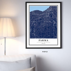 Parma Ohio Map, Parma OH Map, Parma City Map, Parma Print, Parma Poster ...