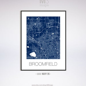 Broomfield Colorado Broomfield CO Map Broomfield Map - Etsy