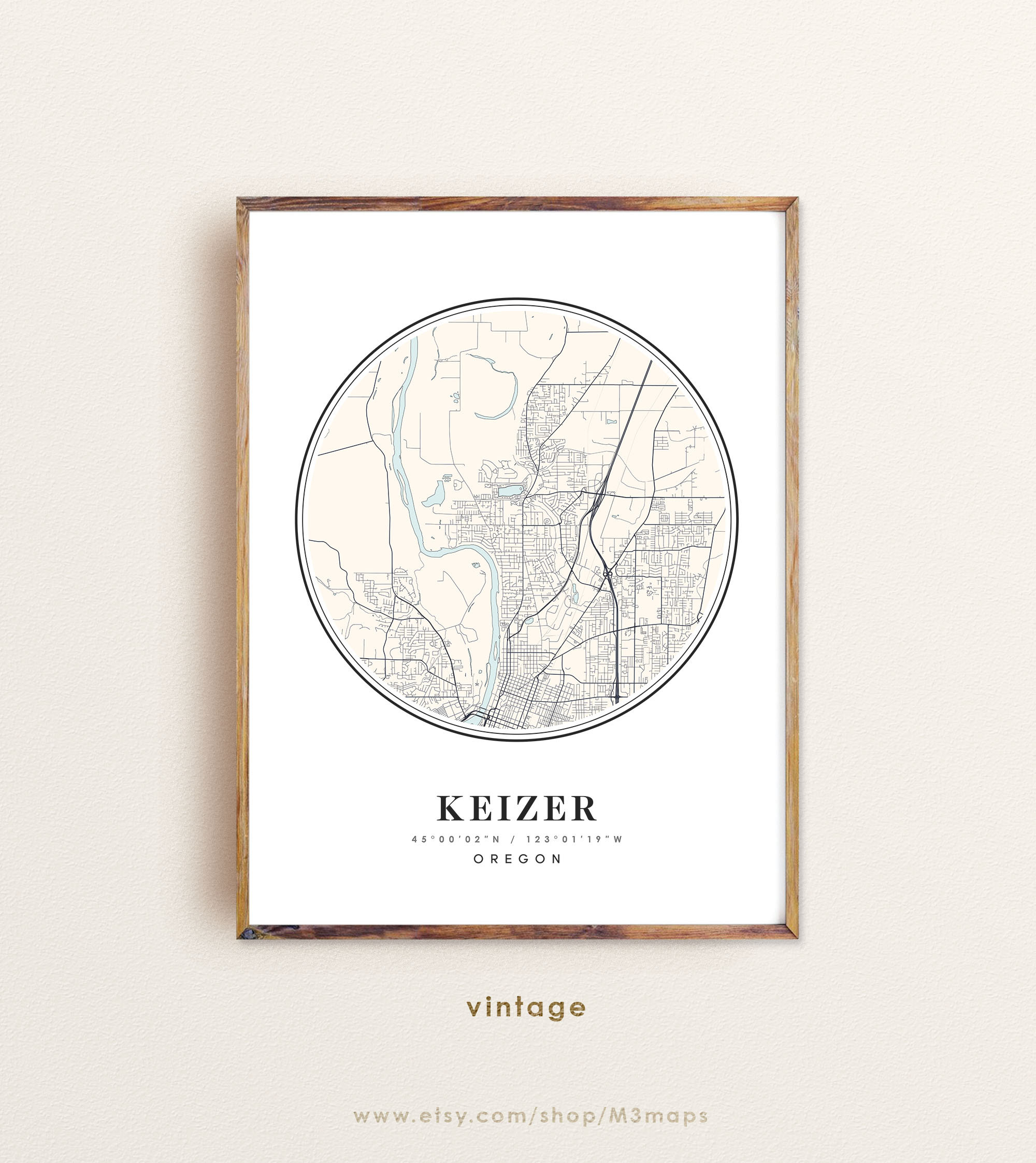 Keizer Map Oregon Keizer OR Map Keizer Print Keizer Poster - Etsy