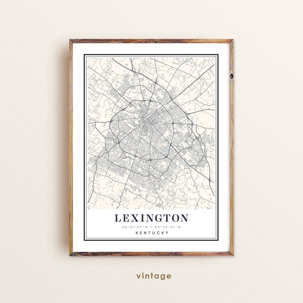 Lexington Map Art - Etsy