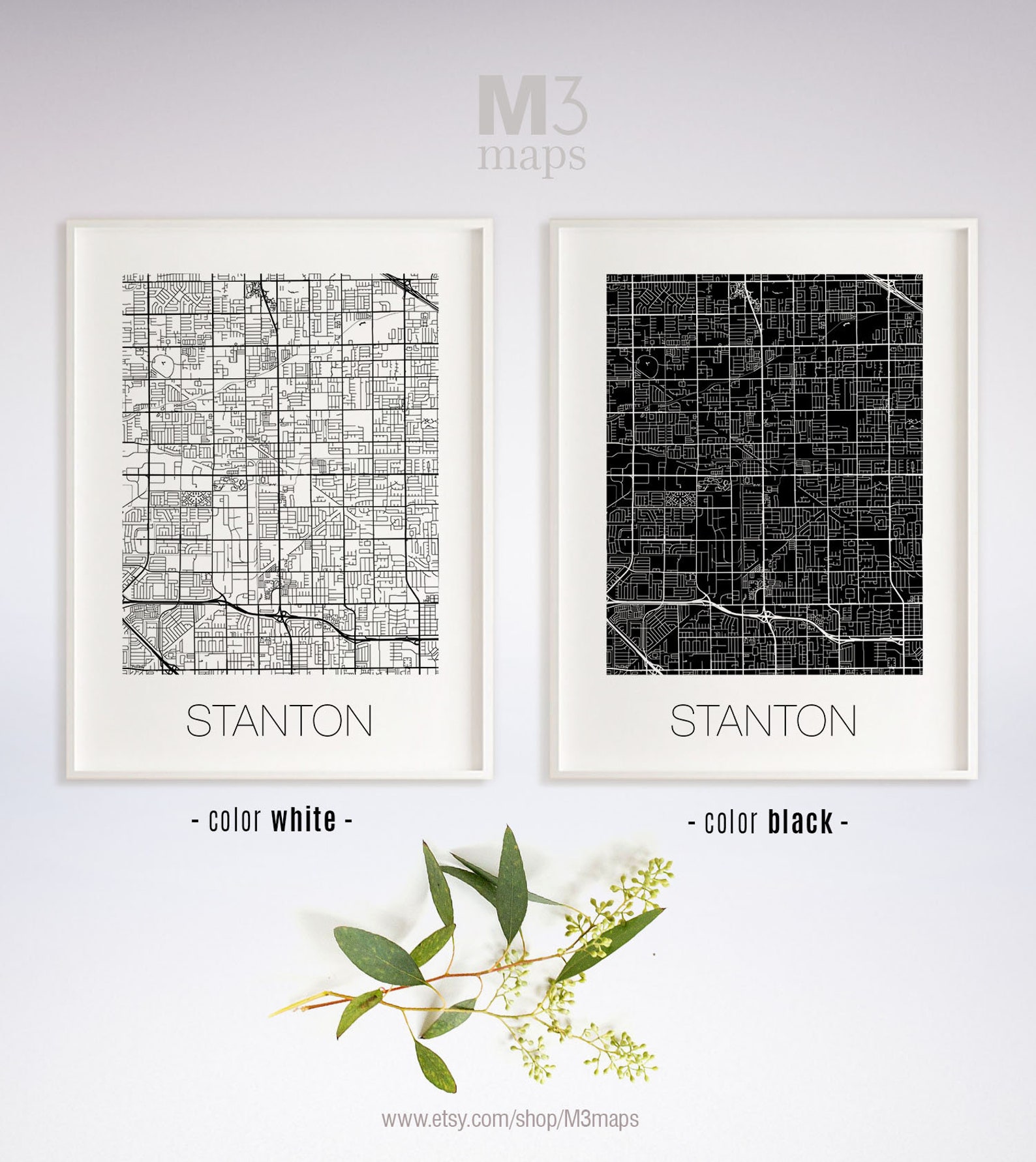 Stanton California Stanton CA Map Stanton Map Stanton | Etsy