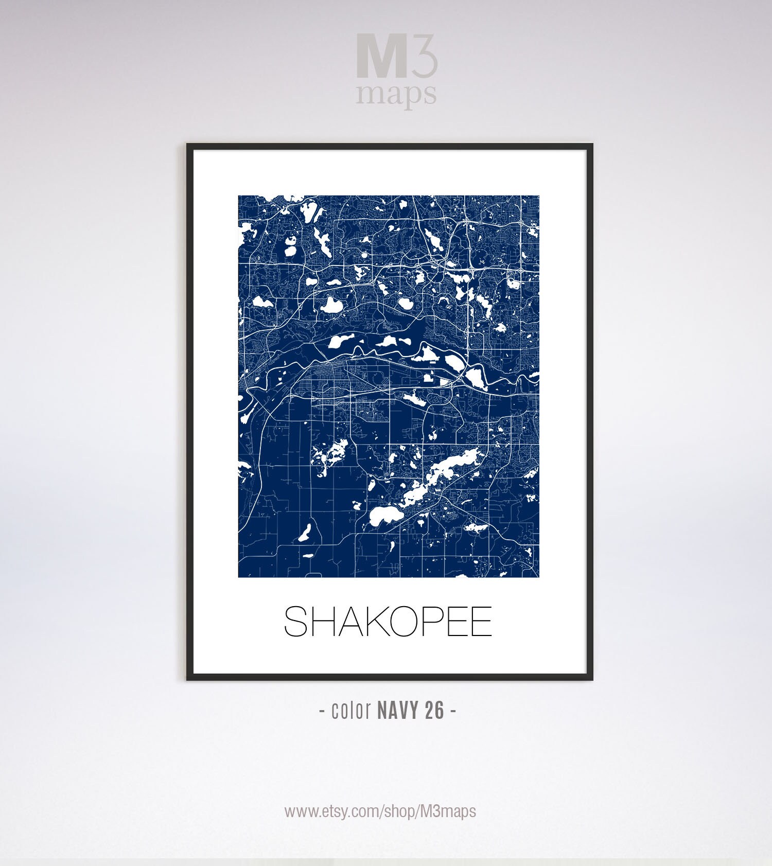 Shakopee Minnesota Shakopee MN Map Shakopee Map Shakopee - Etsy