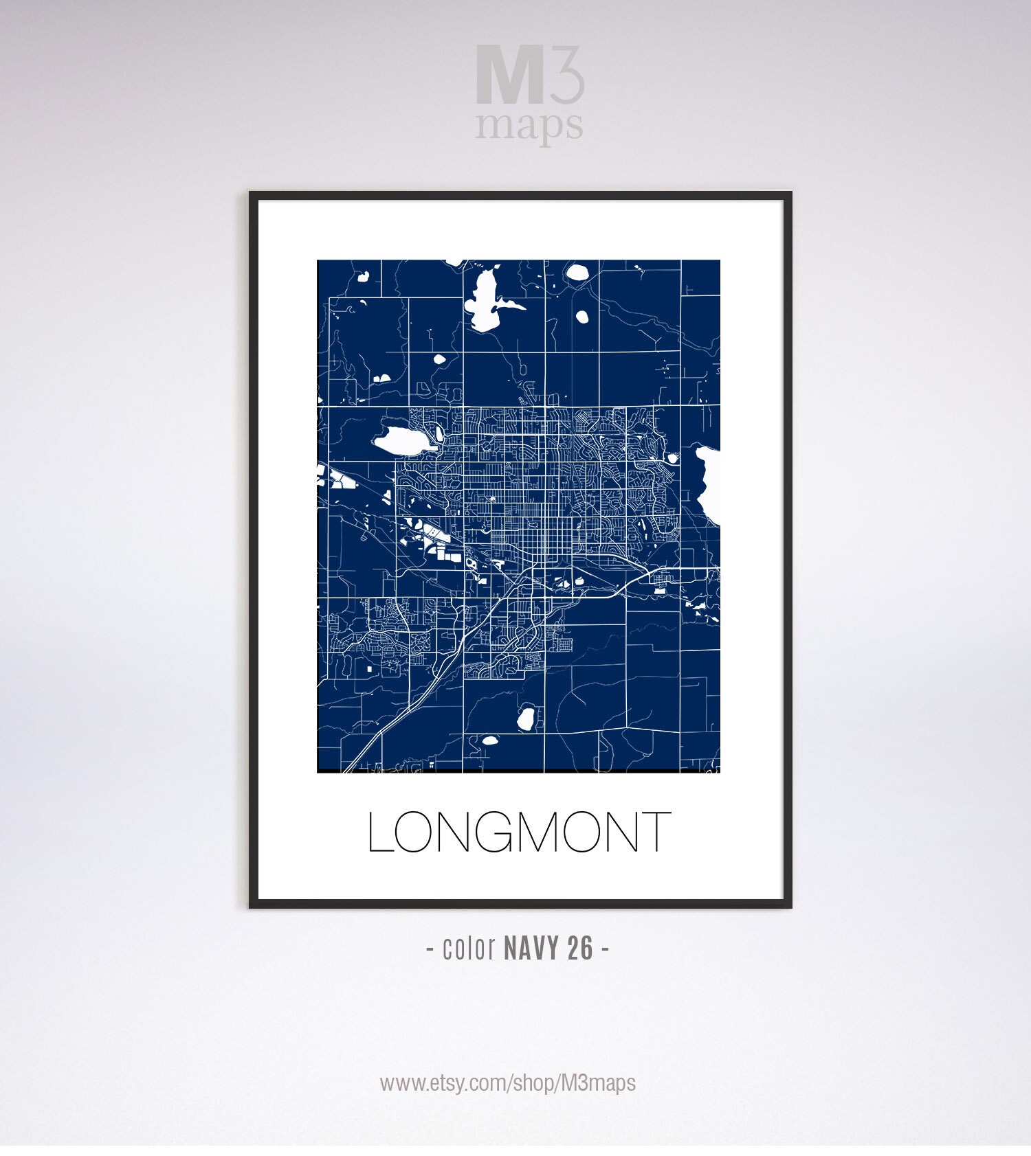 Longmont Colorado Longmont CO Map Longmont Map Longmont | Etsy