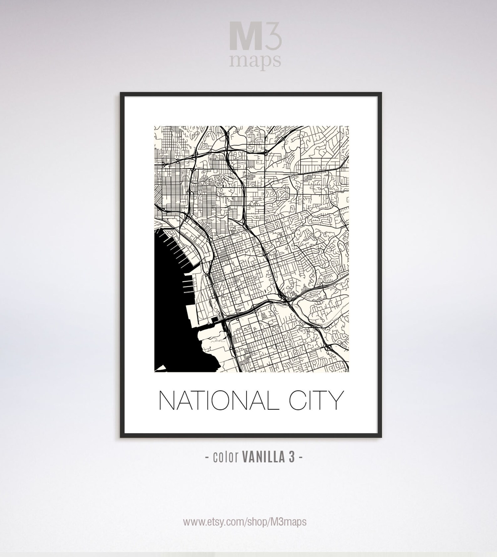 National City California National City CA map National City | Etsy