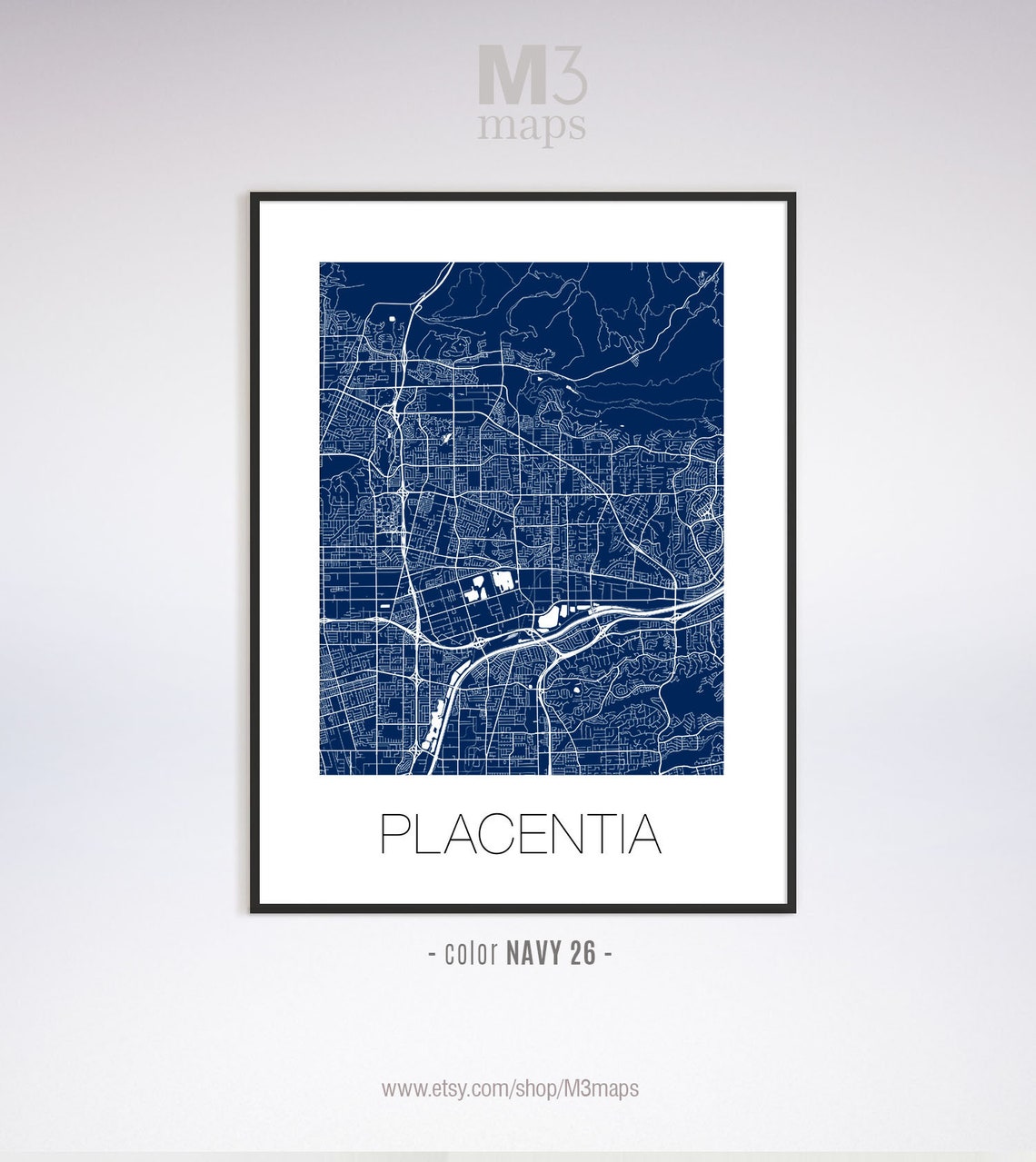 Placentia California Placentia CA Map Placentia Map | Etsy